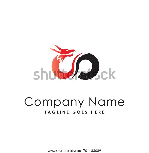 Infinity Dragon Logo Template Stock Vector (Royalty Free) 701183089