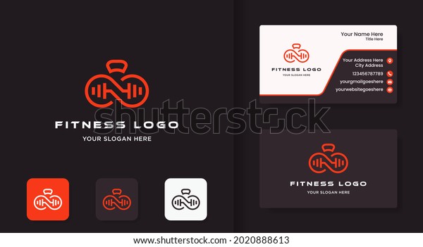 Infinity Fitness Logo Design Using Outline Stock Vector (Royalty Free ...