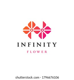 Infinity Flower Logo Template Design Concept Stock Vector (Royalty Free ...