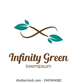 Infinity Green Logo Symbol Design Template Stock Vector (Royalty Free ...