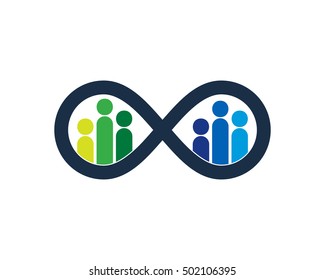 Infinity Group People Logo Design Template Stock Vector (Royalty Free ...