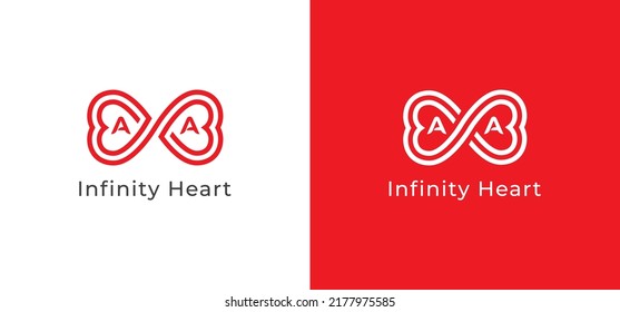 Infinity Heart Logo Concept Sign Icon Stock Vector (Royalty Free ...