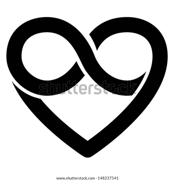 Infinity Heart Symbol Love Forever Icon Stock Vector (Royalty Free ...