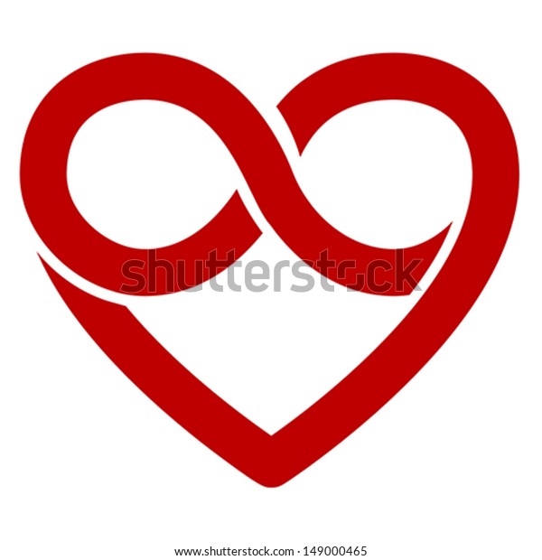 Infinity Heart Symbol Love Forever Icon Stock Vector (Royalty Free ...