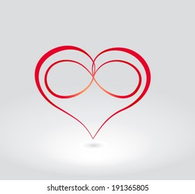 Infinity Heart Symbol Vector Stock Vector (Royalty Free) 191365805 ...