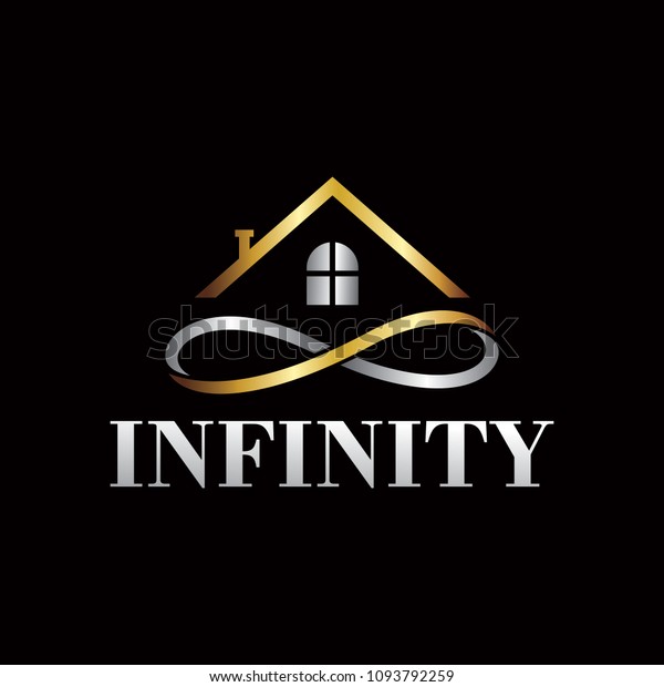 Infinity Home Logo Template: vector de stock (libre de regalías ...