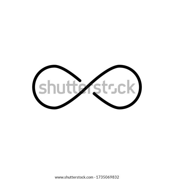 Infinity Icon Curve Symbol Logo Outline Stock Vector (Royalty Free ...