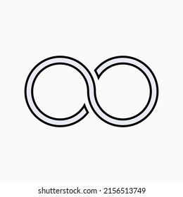 Infinity Icon Line Art Style Unlimited Stock Vector (Royalty Free ...
