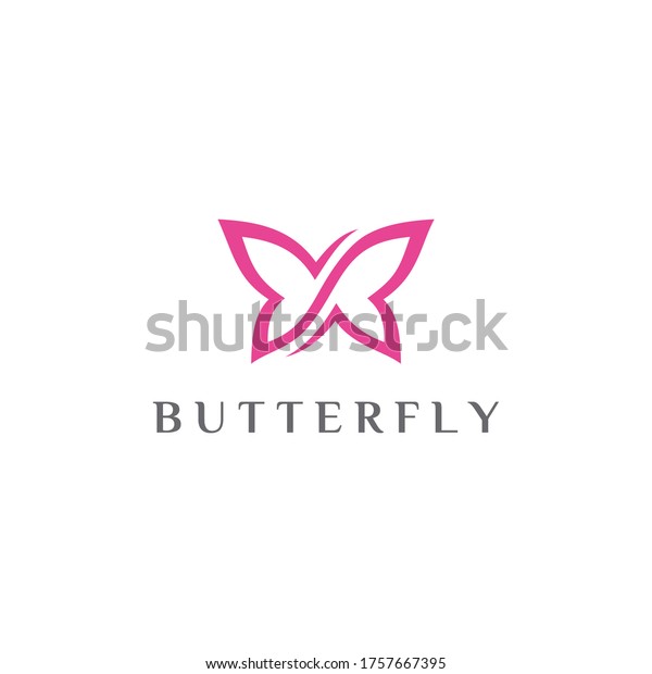 Infinity Infinite Butterfly Vector Logo Template Stock Vector (Royalty ...