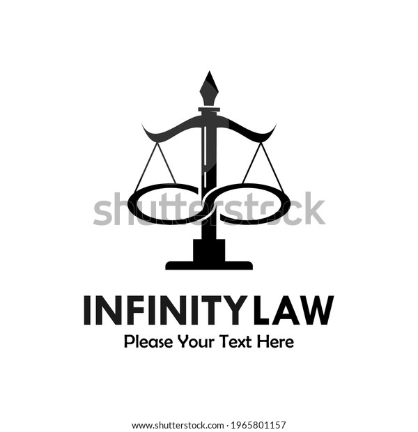 Infinity Law Logo Template Illustration Stock Vector (Royalty Free ...