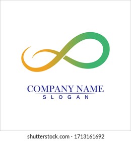 Simple Yellow Infinity Logo Stock Vector (Royalty Free) 1211359147