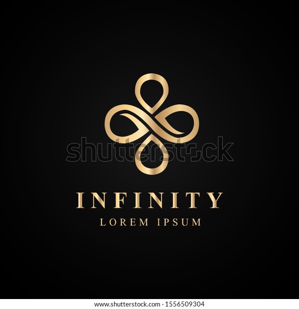Infinity Luxury Logo Gold Design Stock Vector (Royalty Free) 1556509304