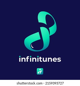 Infinity Music Logo Negative Space Concept Stock Vector (Royalty Free ...