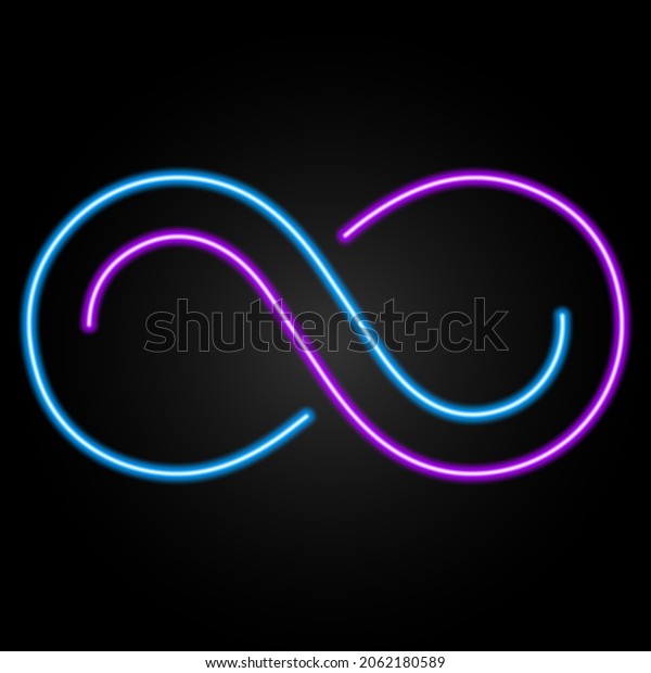 Signo de neón infinito, diseño moderno: vector de stock (libre de ...