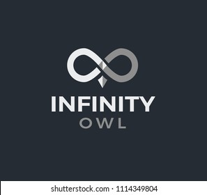 Infinity Owl Logo Owl Logo On Stock Vector (Royalty Free) 1114349804 | Shutterstock