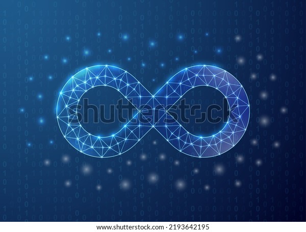 Infinity Polygonal Symbol Binary Code Background Stock Vector (Royalty ... Infinity Polygonal Symbol Binary Code Background Stock Vector (Royalty ...