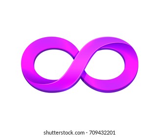 Infinity Purple Symbol On White Background Stock Vector (Royalty Free ...
