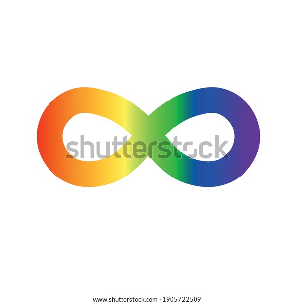 Infinity Rainbow Symbol Autism Pride Symbol Stock Vector (Royalty Free ...