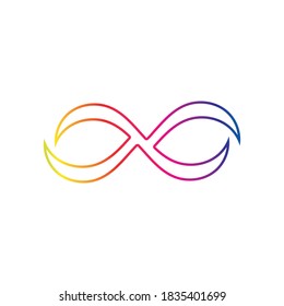 Infinity Rainbow Vector Icon Illustration Logo Stock Vector (Royalty ...