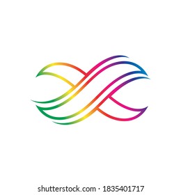 Infinity Rainbow Vector Icon Illustration Logo Stock Vector (Royalty ...