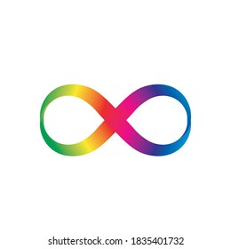 Infinity Rainbow Vector Icon Illustration Logo Stock Vector (Royalty ...