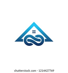 Infinity Real Estate Logo Design Template Stock Vector (Royalty Free ...