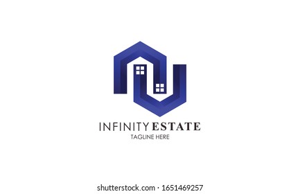 Infinity Real Estate Logo Vector Design Stock Vector (Royalty Free ...