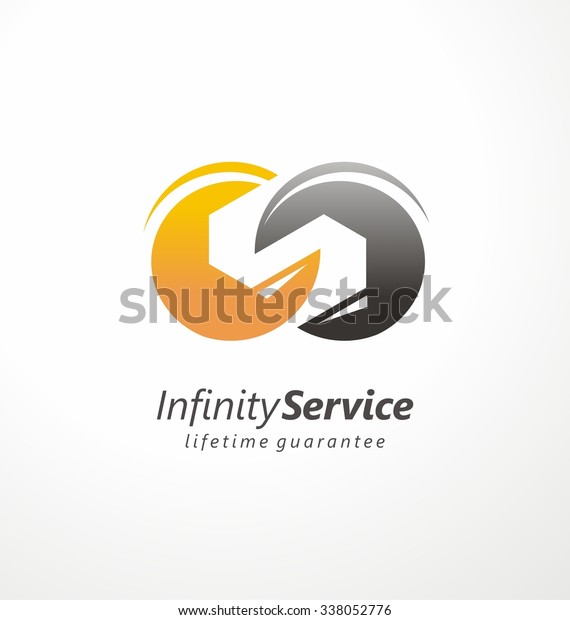 Infinity Service Maintenance Symbol Concept Initial Stock Vector ...