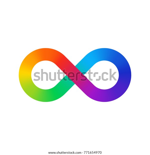 Infinity Sign Color Spectrum Rainbow Gradient Stock Vector (Royalty ...