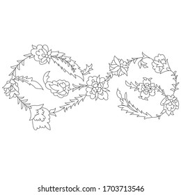 Infinity Sign Decorated Flowers Stock Vector (Royalty Free) 1703713546 ...