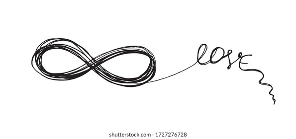 Infinity Sign Hand Drawn Illustration Stock Vector (Royalty Free ...
