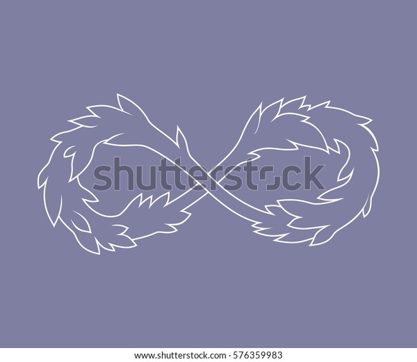 Infinity Sign Leaves Stock Vector (Royalty Free) 576359983 | Shutterstock