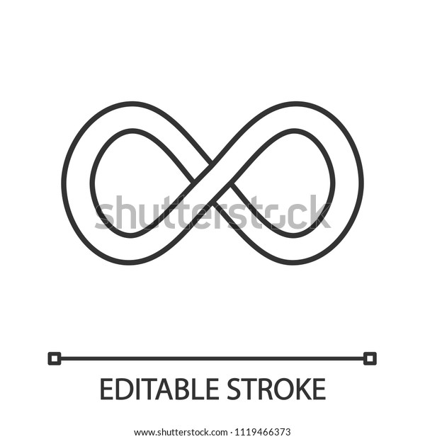 Infinity Sign Linear Icon Lemniscate Thin Stock Vector (Royalty Free ...
