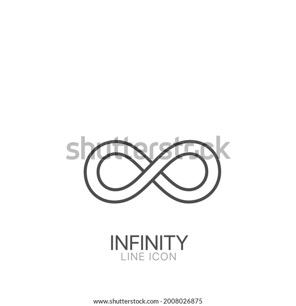 Infinity Sign Vector Line Icon Editable Stock Vector (Royalty Free ...