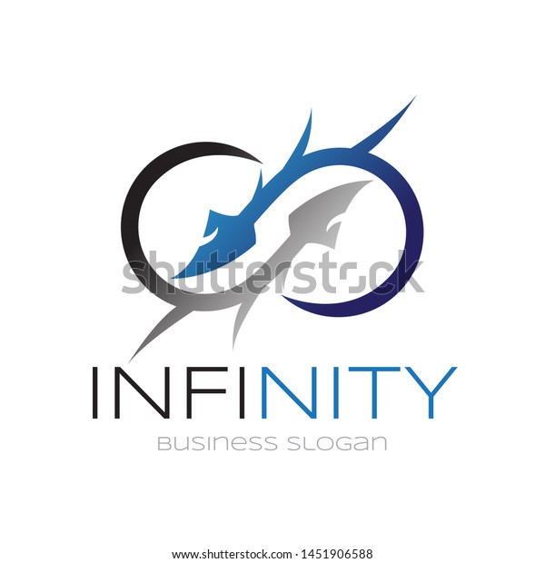 Infinity Simple Logo Like Dragon Simple Stock Vector (Royalty Free ...