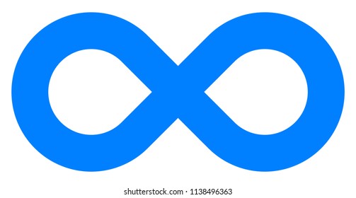 Infinity Symbol Blue Outlined Isolated Vector: เวกเตอร์สต็อก (ปลอดค่า ...
