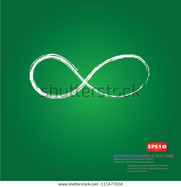 Infinity Symbol Drawing On Blackboard Backgroundvector Stock Vector ...
