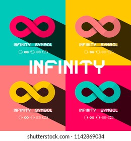Infinity Symbol Endless Signs Set Retro Stock Vector (Royalty Free ...