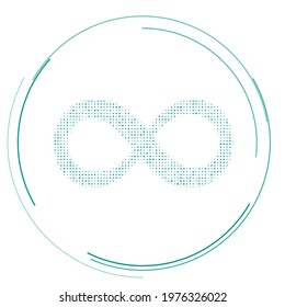 Infinity Symbol Filled Teal Dots Pointillism Stock Vector (Royalty Free ...