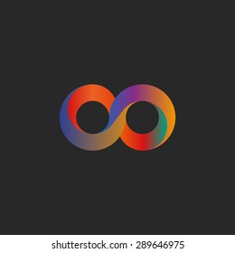 Infinity Symbol Geometric Shape Colorful Illusion Stock Vector (Royalty ...