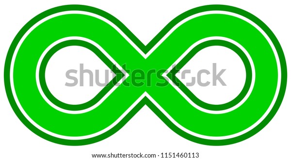 Infinity Symbol Green Outlined Isolated Vector Stock Vector (Royalty ...