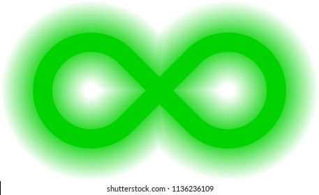 Infinity Symbol Green Outlined Transparency Eps Stock Vector (Royalty ...