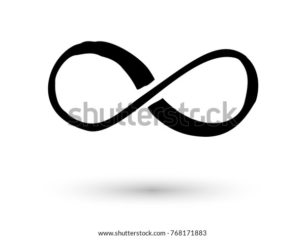 Infinity Symbol Hand Drawn Ink Brush Stock Vector (Royalty Free ...
