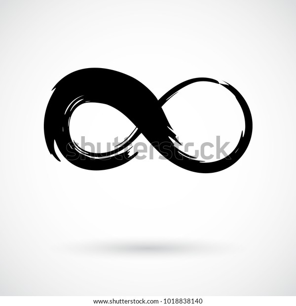 Infinity Symbol Hand Painted Ink Ornamental Stock Vector (Royalty Free ...
