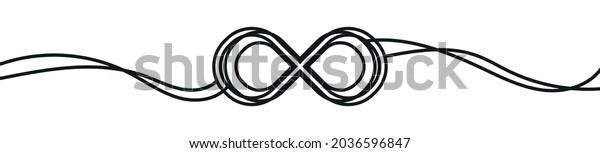 Infinity Symbol Line Drawing Style Modern Stock Vector (Royalty Free ...