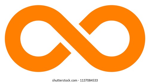 Infinity Symbol Orange Simple Discontinuation Isolated: เวกเตอร์สต็อก ...
