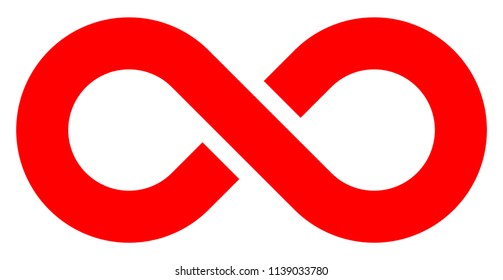Infinity Symbol Orange Simple Discontinuation Isolated: เวกเตอร์สต็อก ...