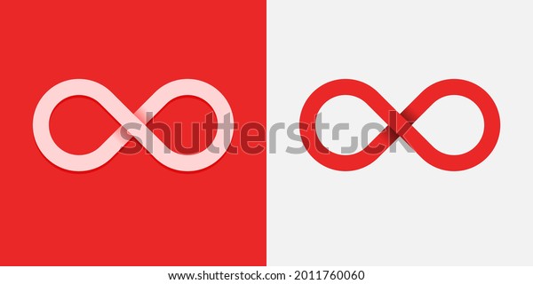 Infinity Symbol Red White Symbols Infinity: เวกเตอร์สต็อก (ปลอดค่า ...