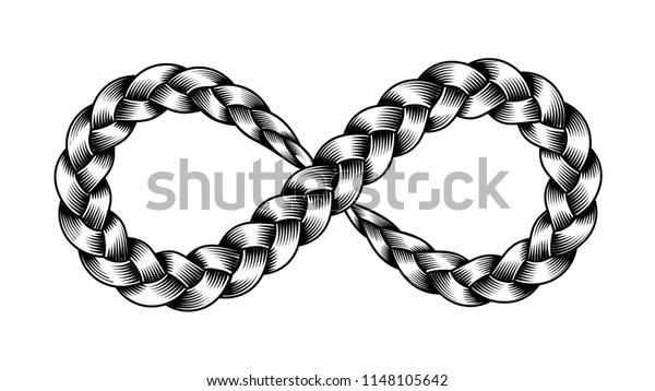 Infinity Symbol Ribbon Plait Vector Illustration Stock Vector (Royalty ...