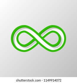 Infinity Symbol Simple Icon Paper Style Stock Vector (Royalty Free ...
